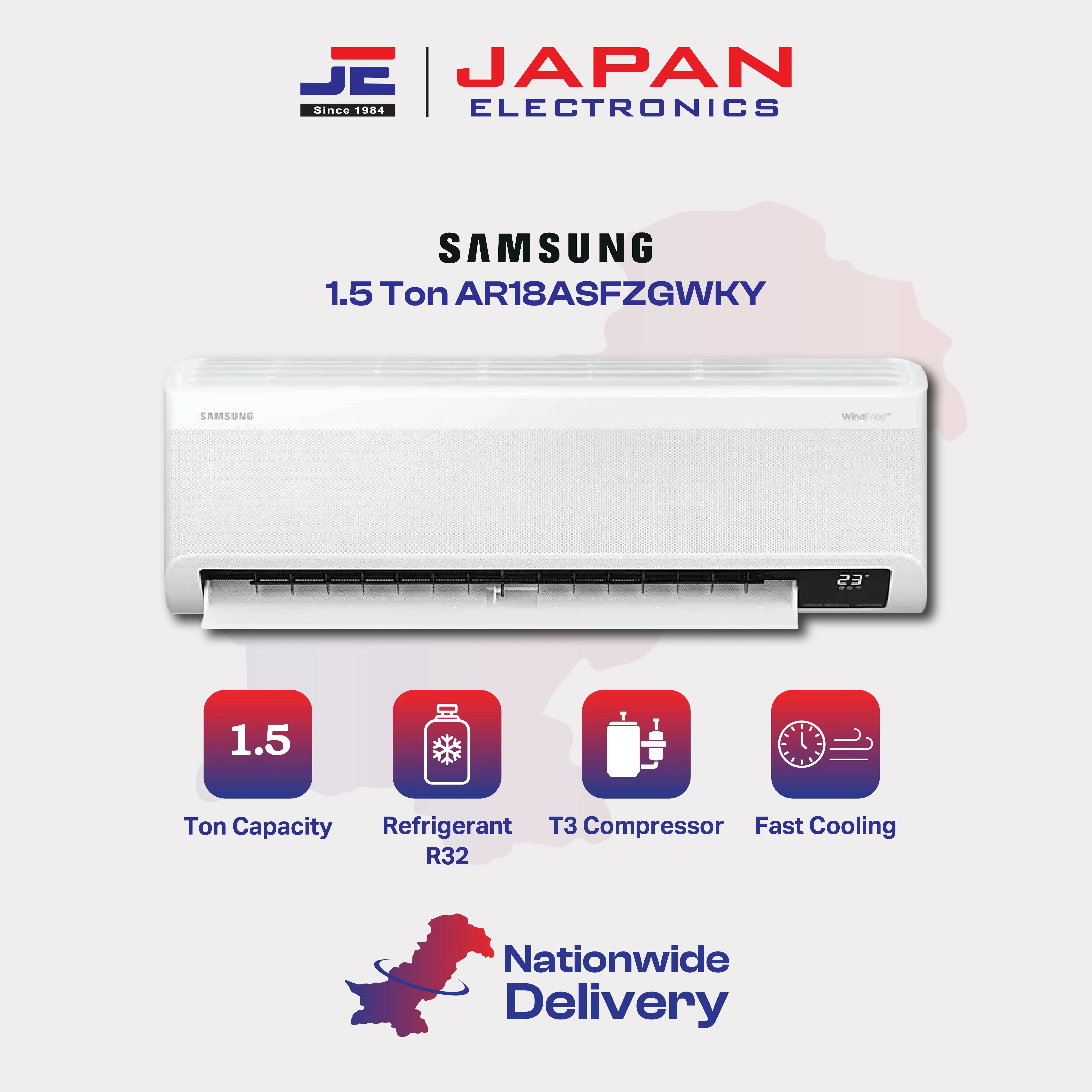 Samsung AC 1.5 Ton Split Inverter AR18ASFZGWKY – 1.5 Ton